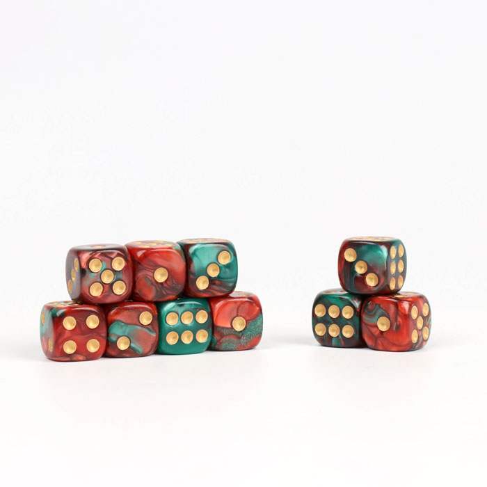 Кубик D6 16 мм Время игры бирюзовый мрамор цена Минск Igromaster By