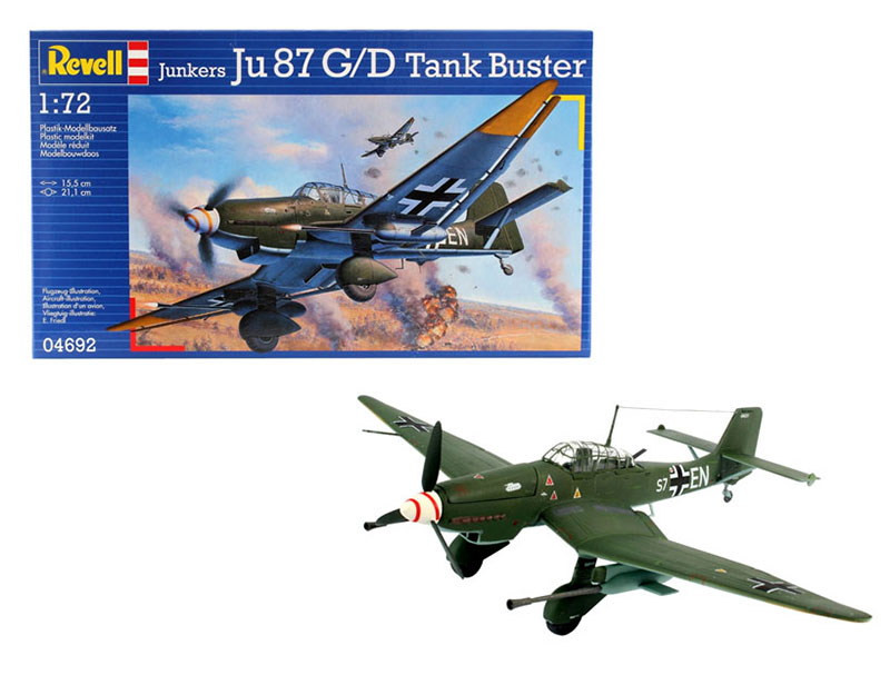 Немецкий бомбардировщик Junkers Ju87 G/D Tank Buster 1:72 (арт. 04692 ...
